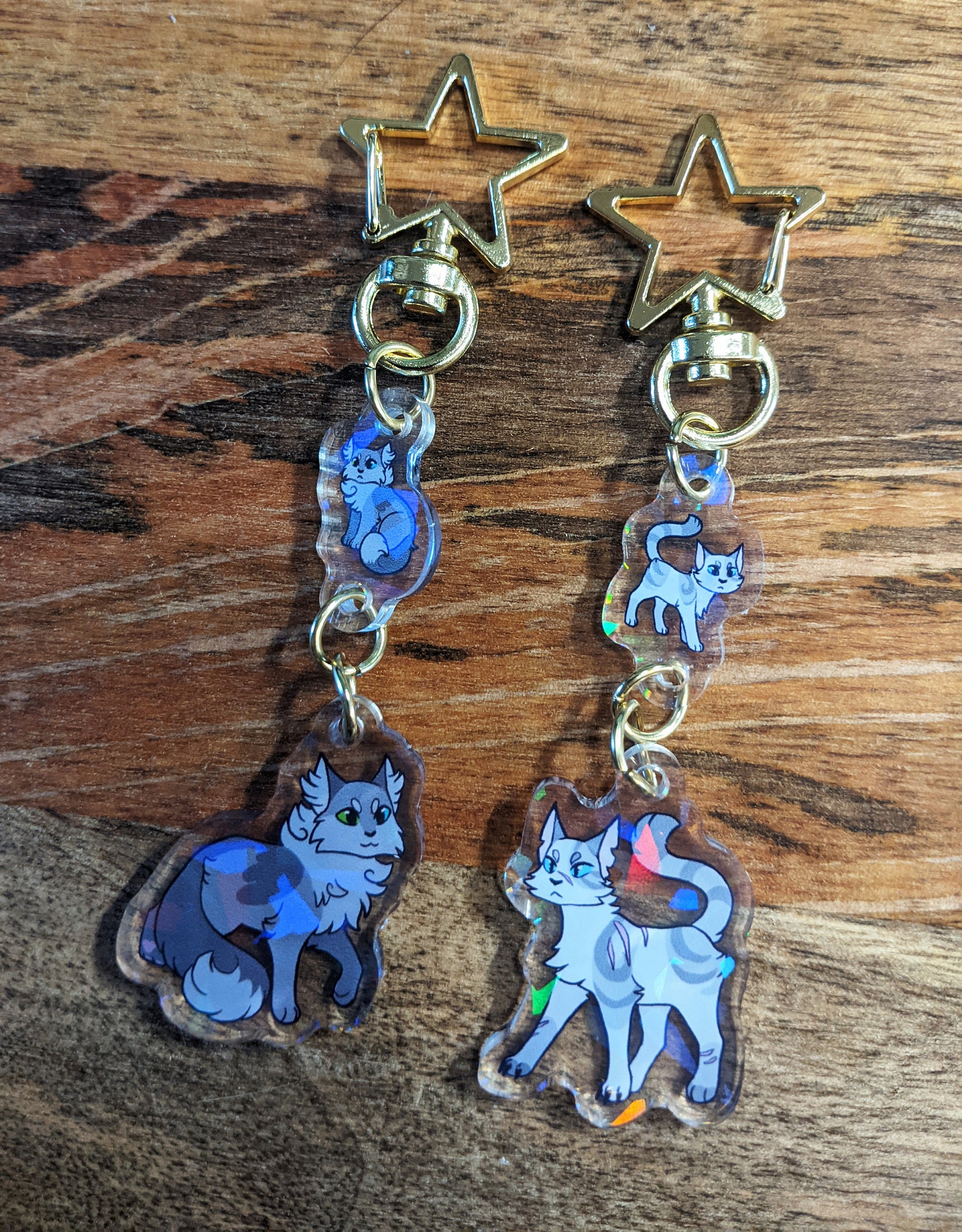 Omen of the Stars Linked Charms Fighting Felines / Battle - Etsy