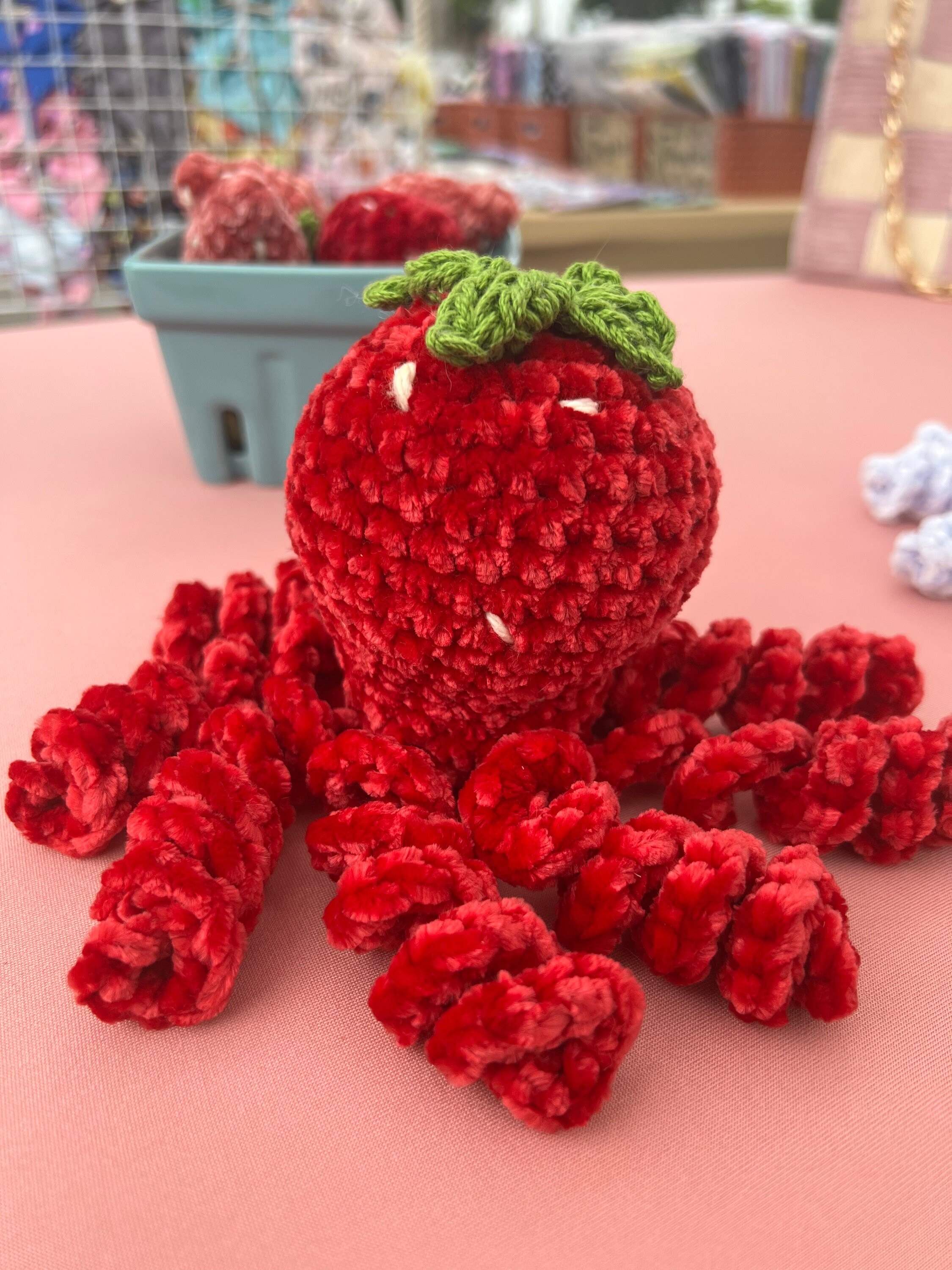 Crochet Strawberry Octopus - Etsy
