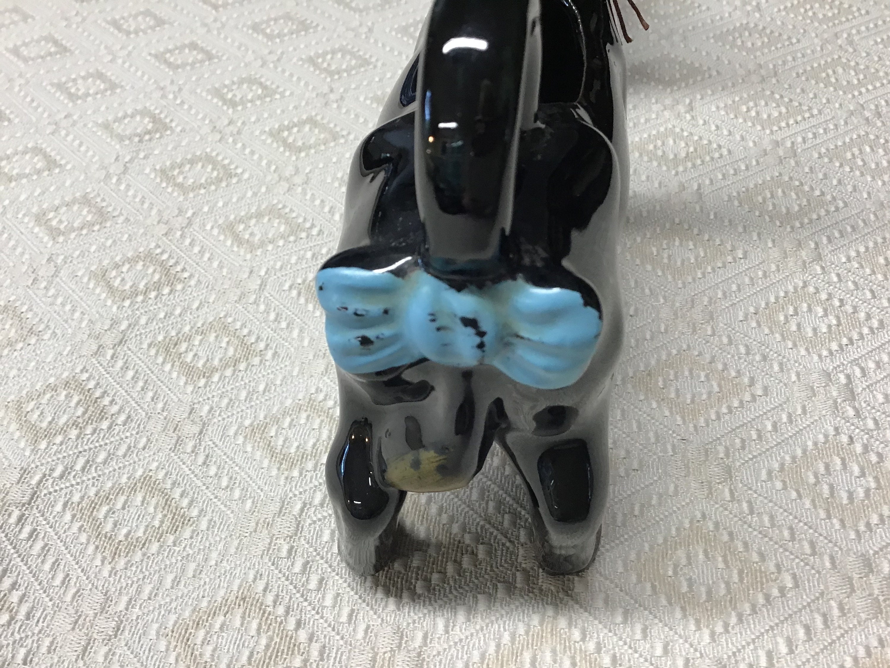 Gorgeous Ceramic Cows so Cute Black With Blue Ribbons - Etsy