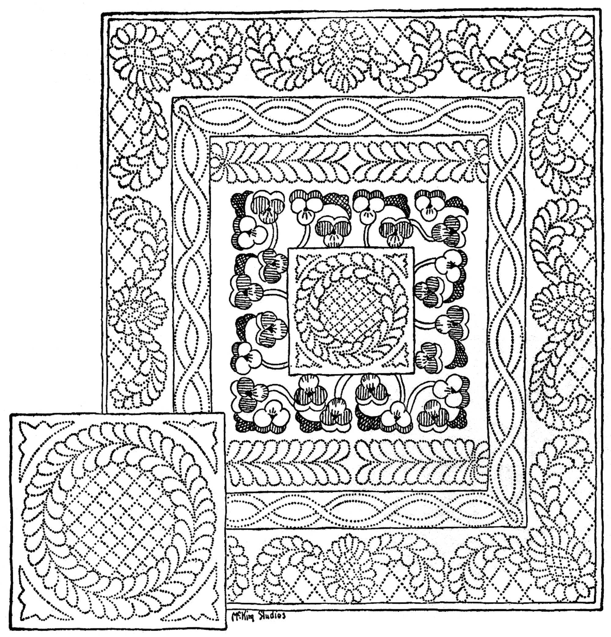 Pansy Appliqué & Quilted Quilt Pattern Book, Designed by Ruby Short ...