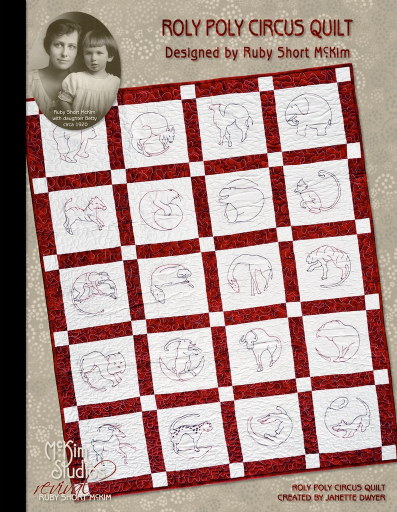 Roly Poly Circus Quilt Pattern Book, Designed by Ruby Short Mckim, 1923 ...