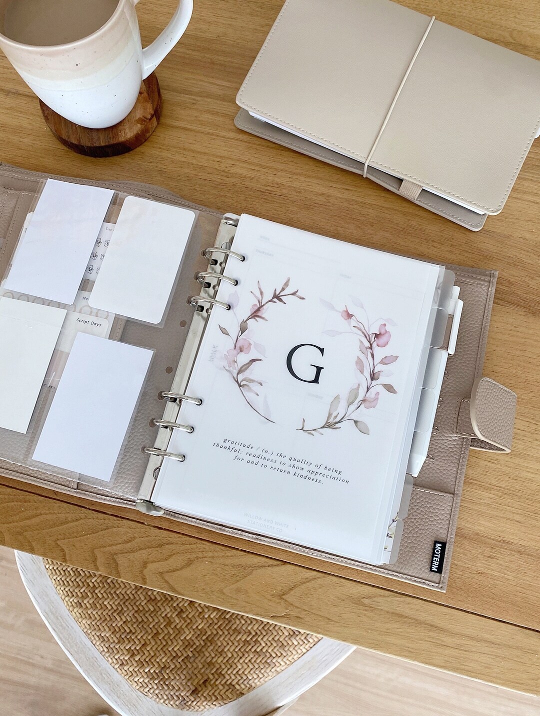 Printable A5 Floral Gratitude Planner Dashboard - Printable Planner ...