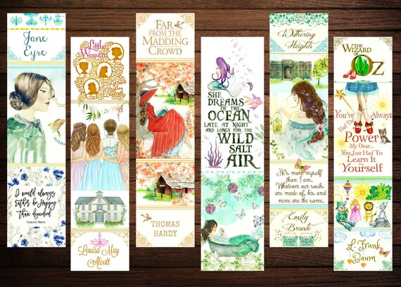 Jane Eyre Bookmark Little Women Bookmarks Beauty and the - Etsy UK