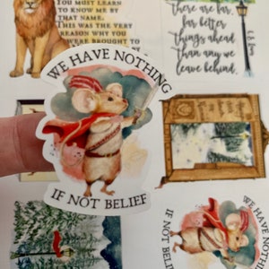 Narnia Sticker Sheets, Set of 8 Narnia Stickers, Narnia Wardrobe ...
