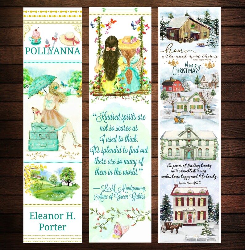 Children's Classic Books Bookmarks Literary Bookmarks - Etsy