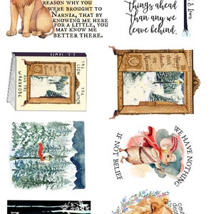 Narnia Sticker Sheets, Set of 8 Narnia Stickers, Narnia Wardrobe ...