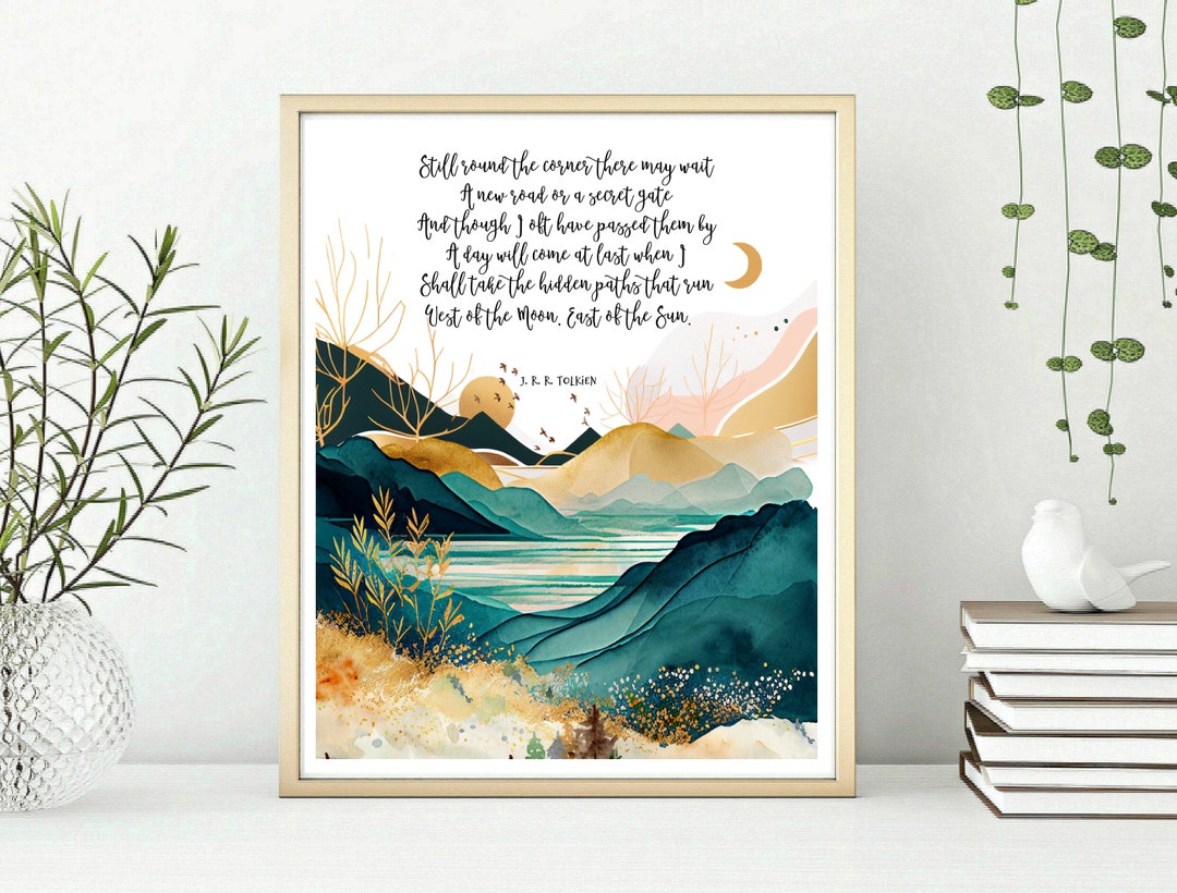 Lord of the Rings Quote Print: J.R.R. Tolkien Literary Art (digital ...