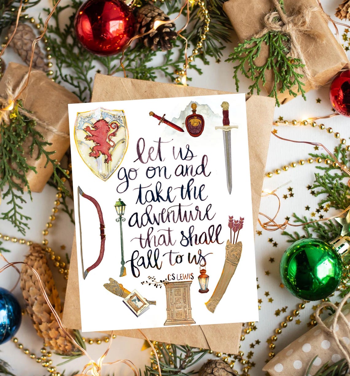 Narnia Christmas Art Print: Father Christmas Illustration (digital ...
