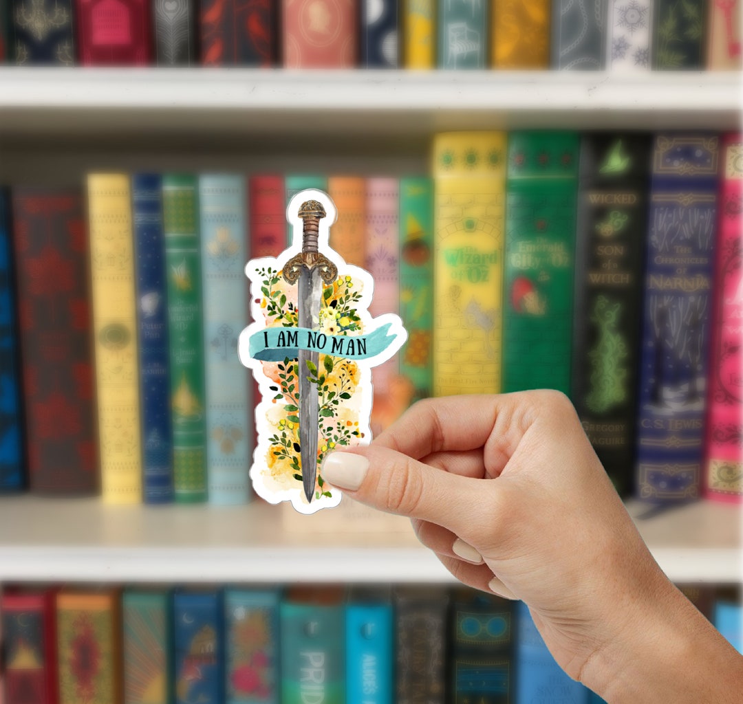 I Am No Man Vinyl Sticker, Rohan Sword Sticker, J. R. R. Tolkien Quote ...