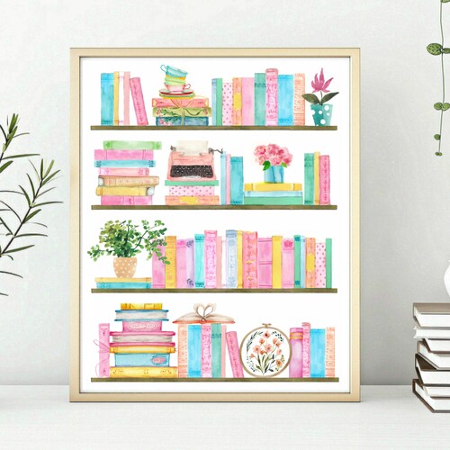 Cozy Reading Essentials Literary Art Print Gift for Readers - Etsy