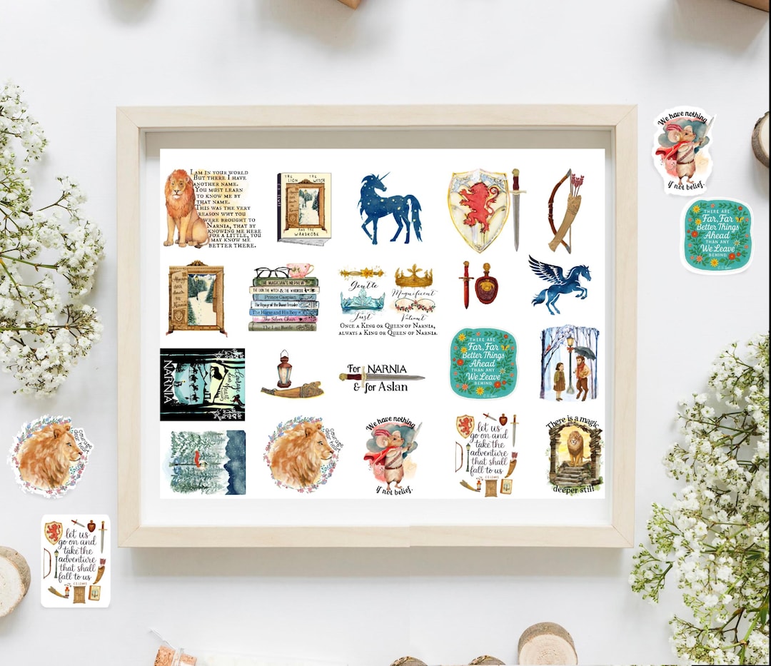 Narnia Sticker Sheets, Set of 20 Narnia Stickers, Narnia Wardrobe ...