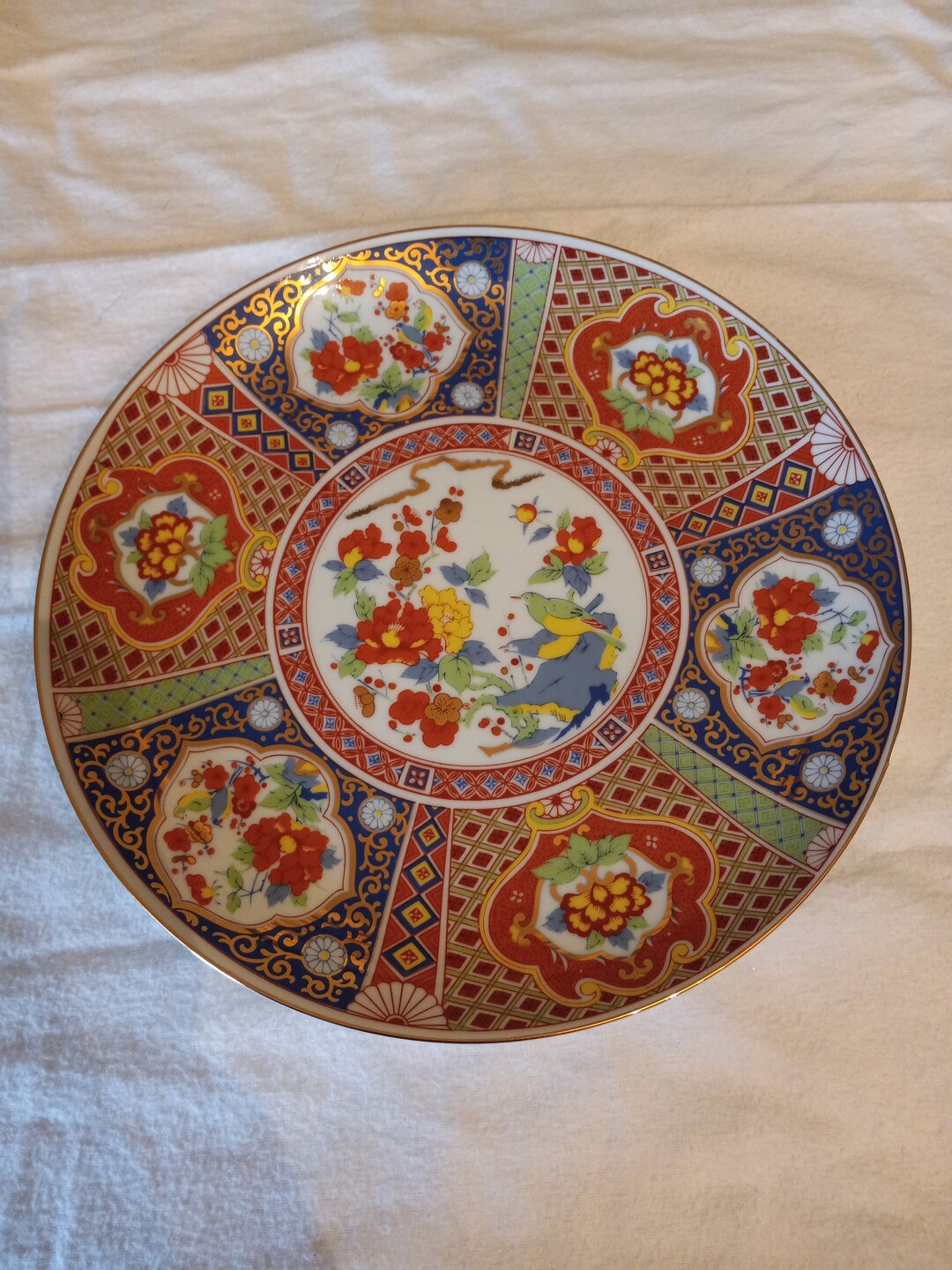 Vintage Imari Ware Japan Hand Painted Decorative 10.25 Inch Plate Blue ...