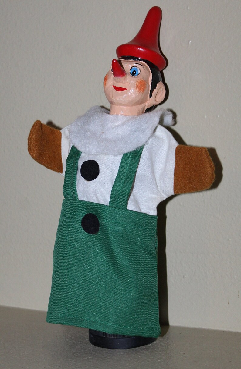 Pinocchio Hand Puppet Wooden Head Vintage 1960's - Etsy