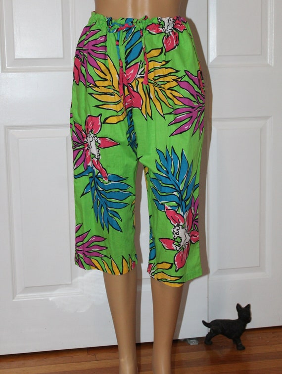 Size L, Vintage Jams World Wildly Floral Print Pants , 34-36 Size L, Vintage Jams World Wildly Floral Print Pants , 34-36