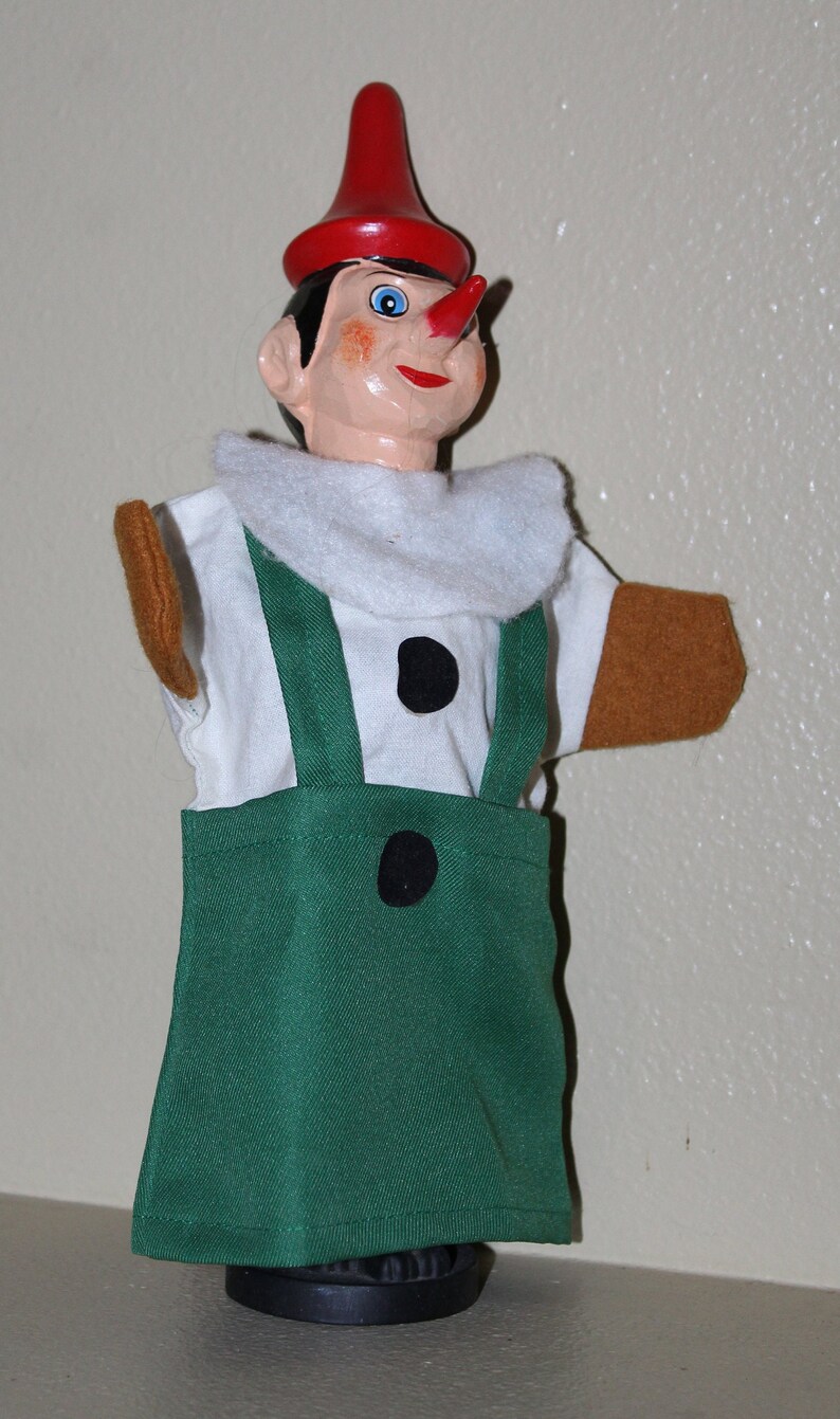Pinocchio Hand Puppet Wooden Head Vintage 1960's - Etsy