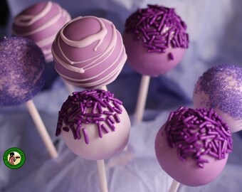 Purple Cake Pops Baby Shower Cake Pops First Birthday Cake - Etsy