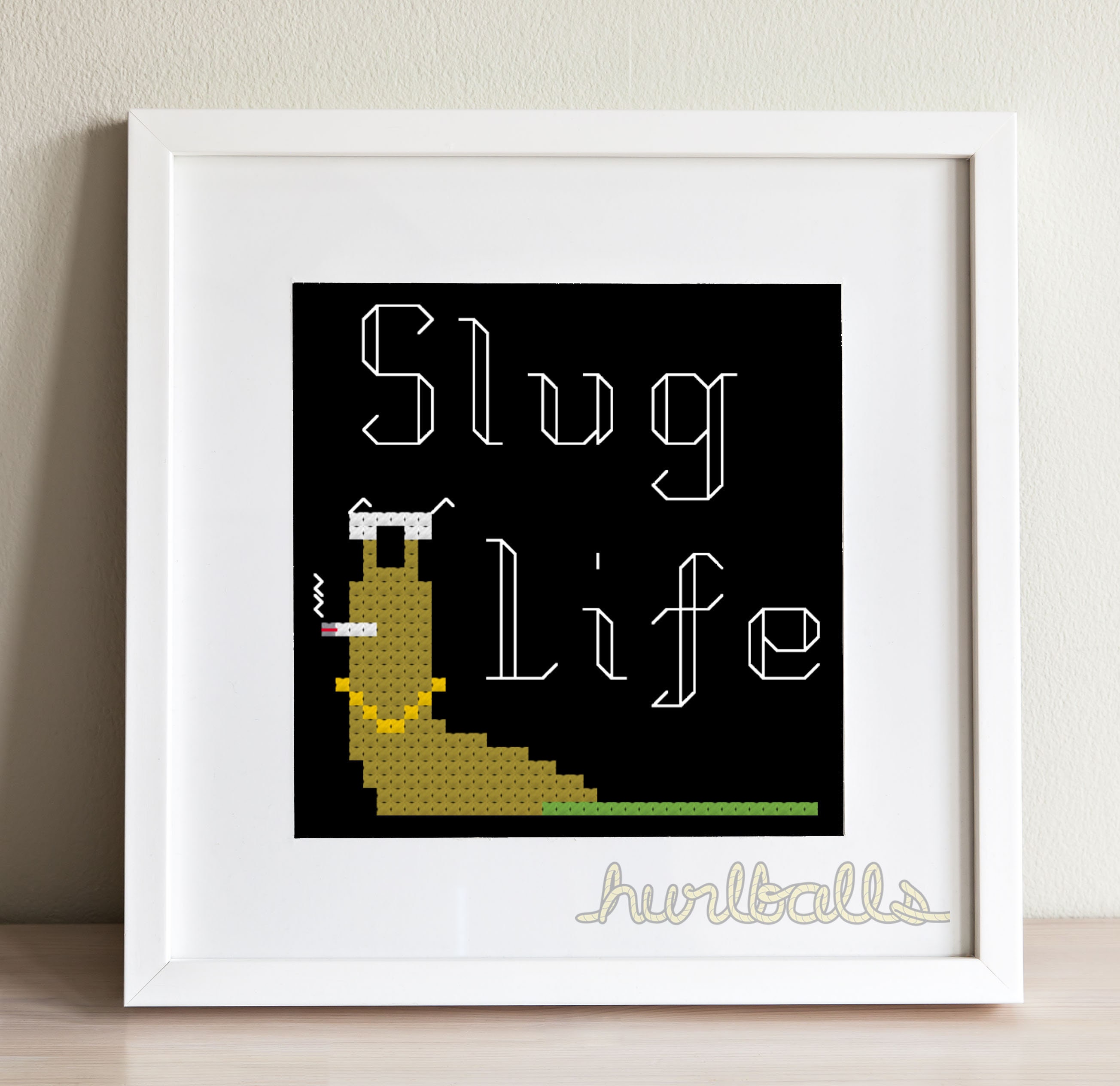Slug Life Thug Life Cross Stitch PDF Pattern - Etsy