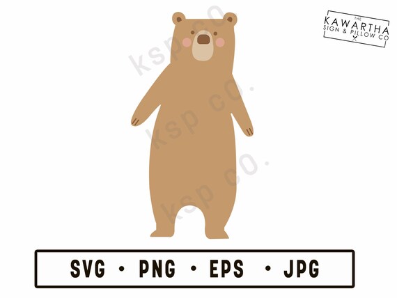 Woodland Bear Solid SVG Png Jpeg EPS Digital Download - Etsy
