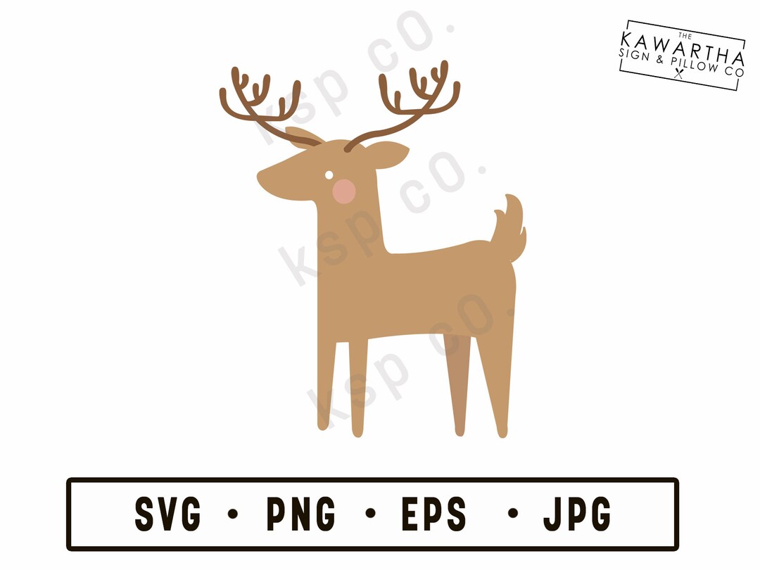 Woodland Deer Solid, SVG, Png, Jpeg, EPS, Digital Download, Digital ...