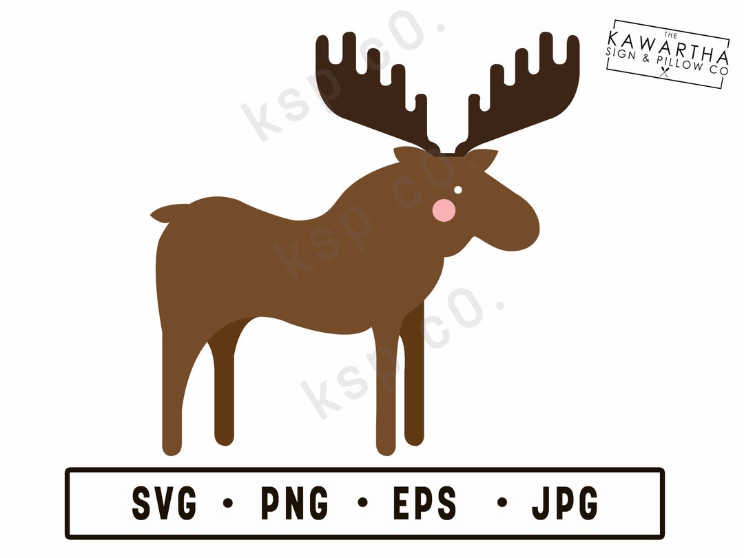 Woodland Moose Solid, SVG, Png, Jpeg, EPS, Digital Download, Digital ...