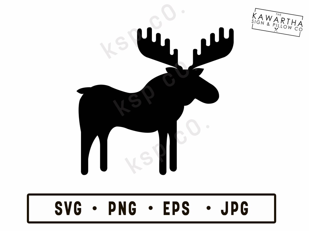 Woodland Moose Silhouette, SVG, Png, Jpeg, EPS, Digital Download ...