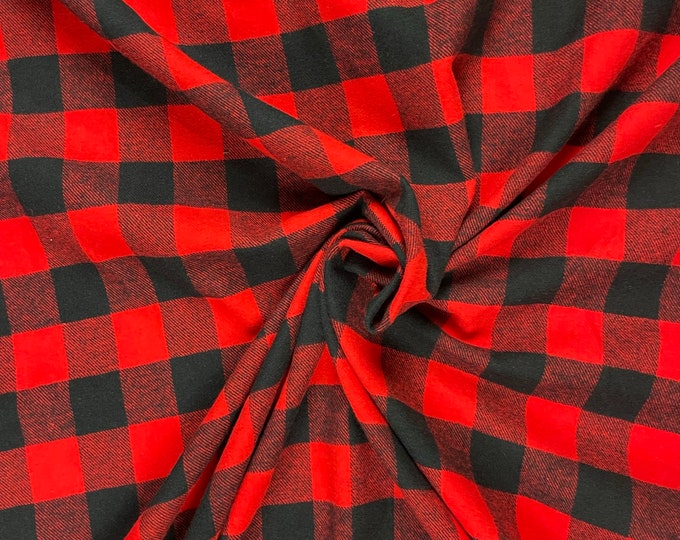 Buffalo Check Fabric Tiny Buffalo Check Red and Black by Sugarfresh Red ...