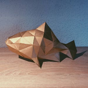 FISH DIY 3D Papercraft PDF Paper Sculpture Template, Origami Kit, Paper ...