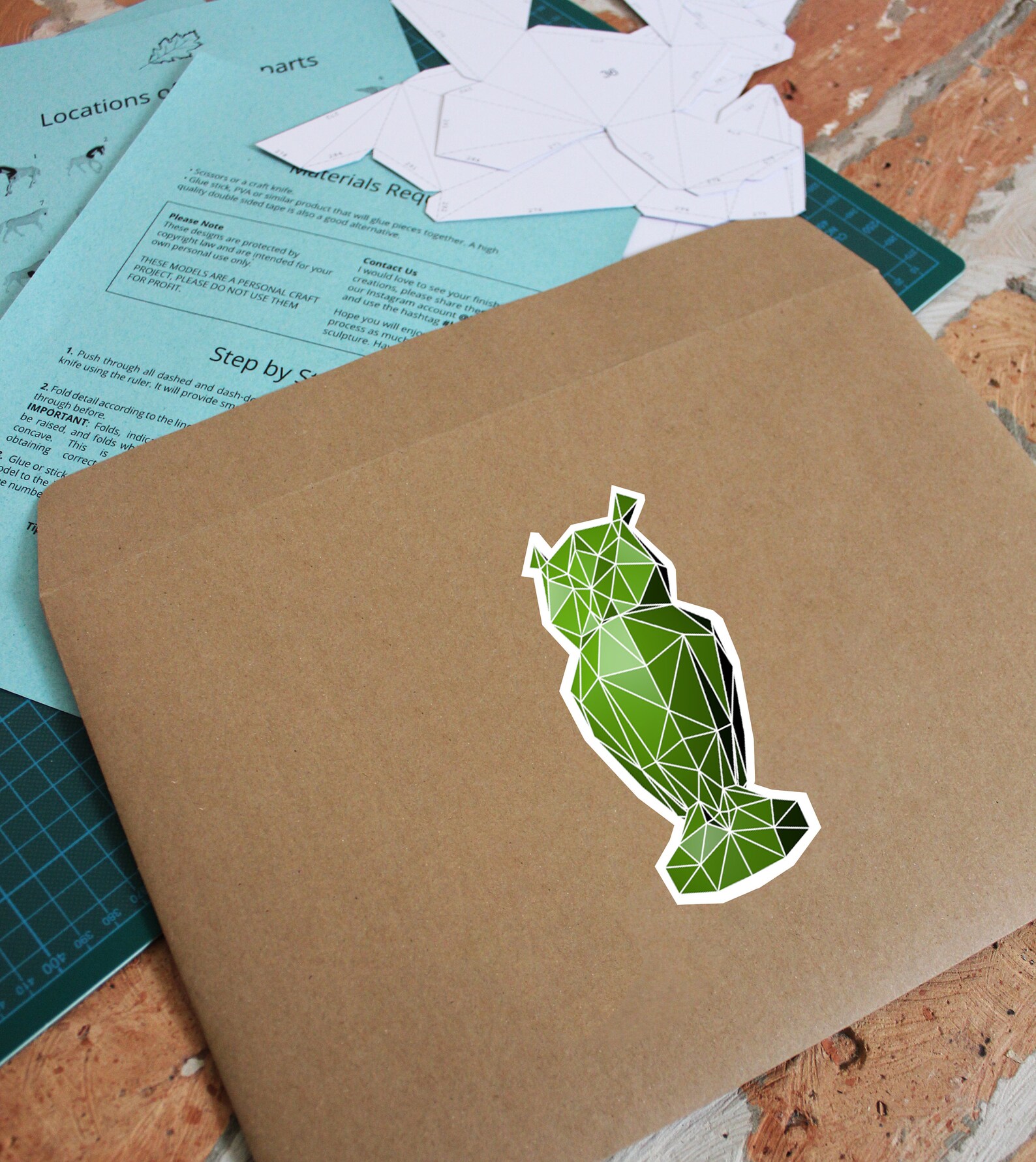 Pre Cut Owl Papercraft Paper Owl Animal Trophy Loft Decor | Etsy