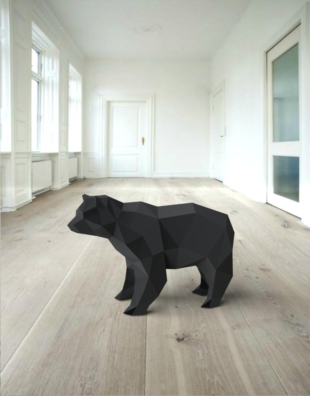 BEAR DIY 3D Papercraft PDF Paper Sculpture Template, Origami Kit, Paper ...