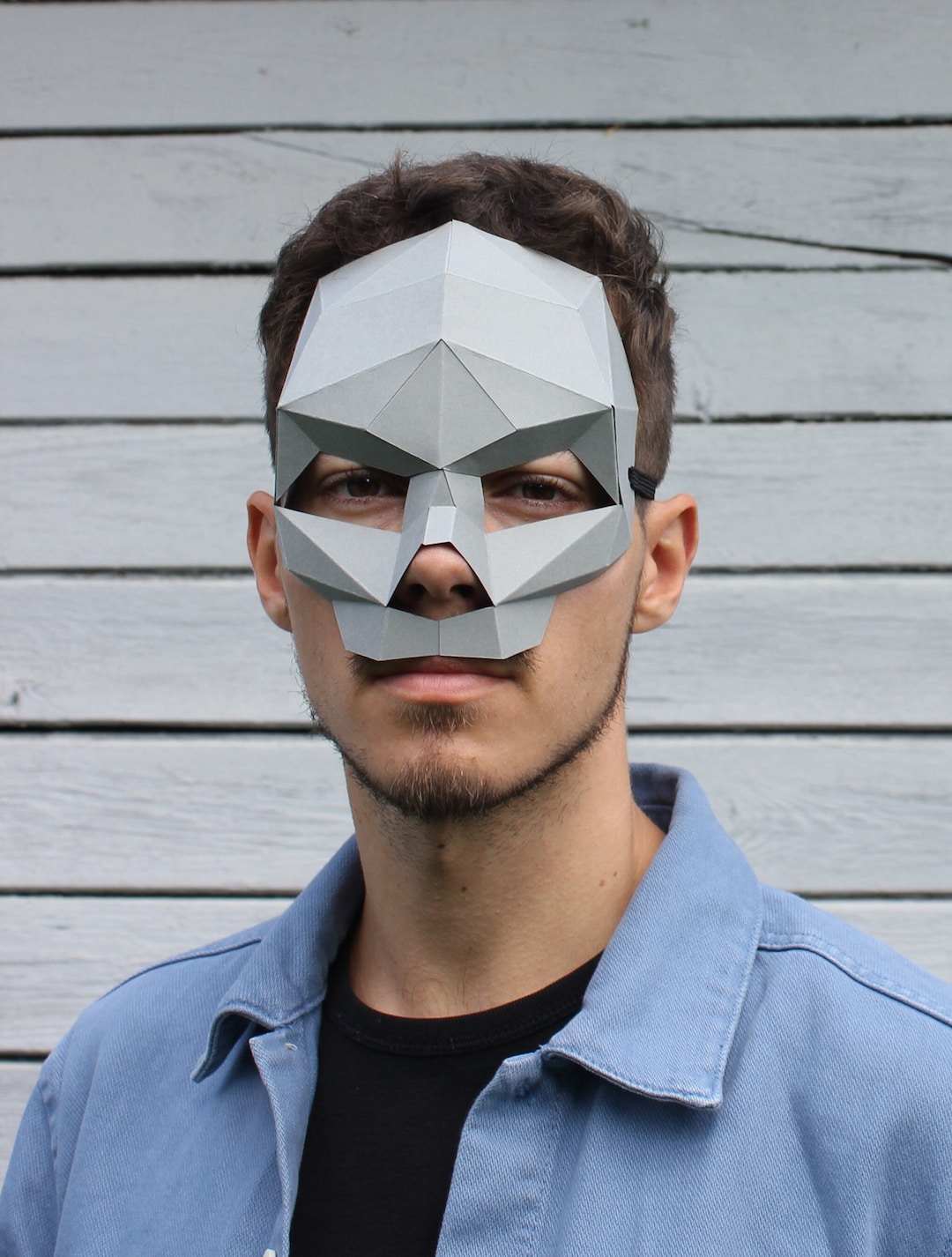 SKULL Half Mask - Demon Paper Mask, Unique Original Mask Template for ...