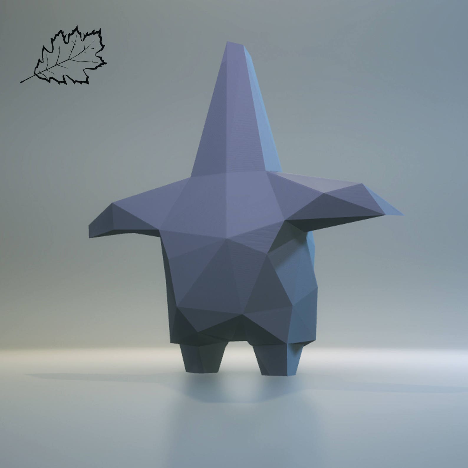 Spongebob Inspired Patrick Star Papercraft Sculpture. Low Poly 3D DIY ...