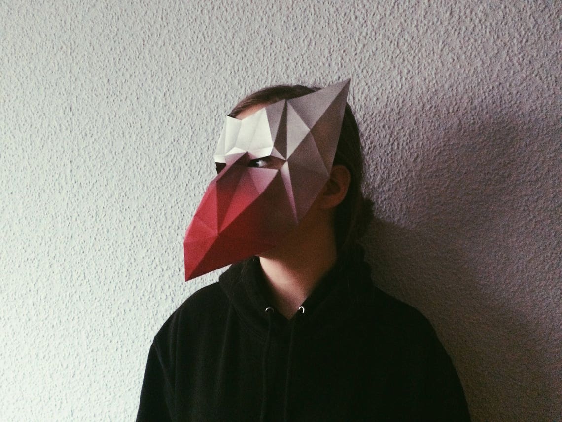 BIRD MASK. Papercraft 3d Papercraft Template Hand Low Poly - Etsy