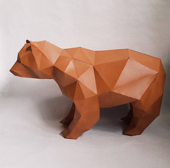 3d Paper Animal Sculptures 3D Papercraft Cat, Cat, 3D PDF Template,