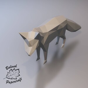 FOX DIY 3D Papercraft PDF Paper Sculpture Template, Origami Kit, Paper ...