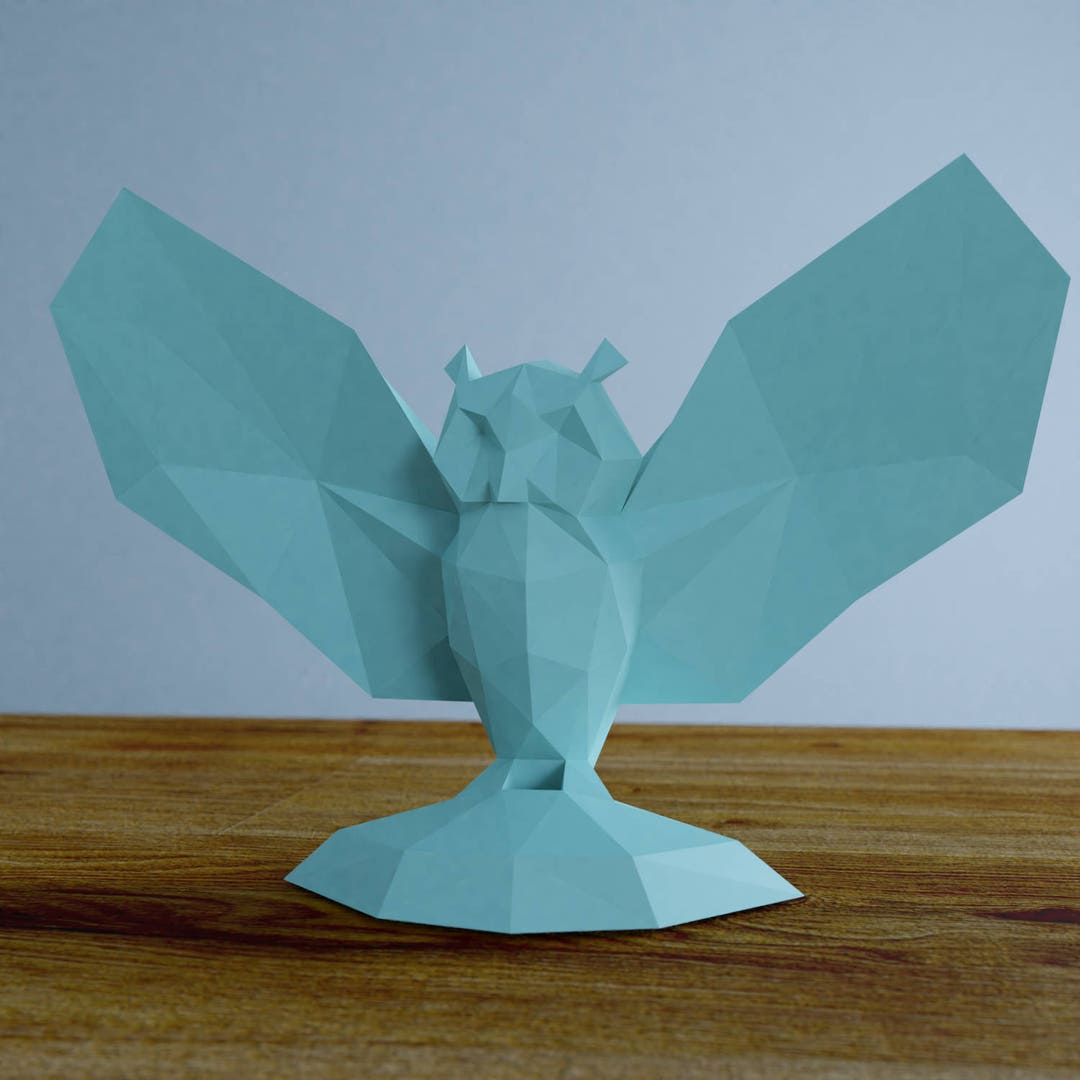 OWL (3d DIY PDF Papercraft Animal Head/paper Origami ) Low Poly ...