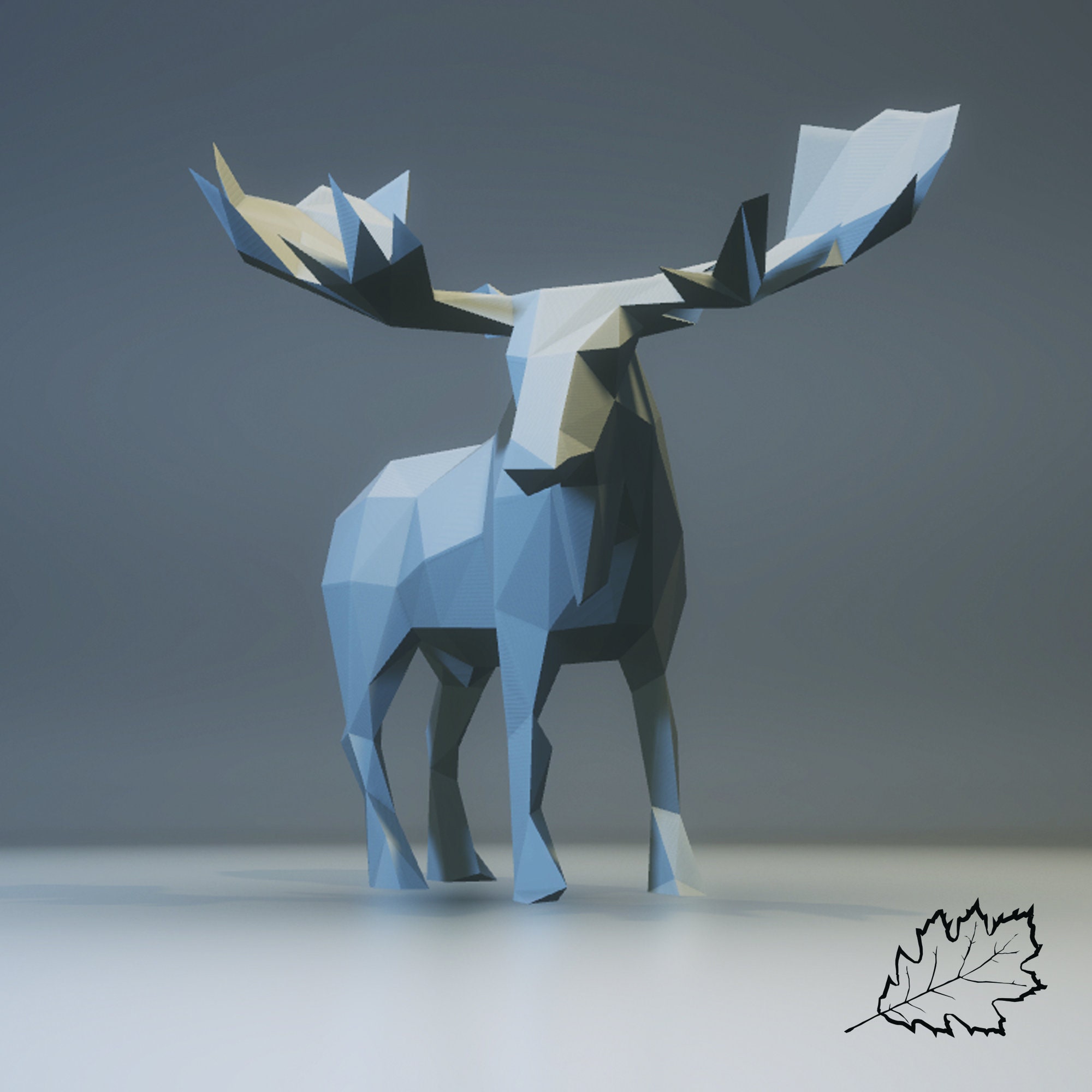 Pre Cut Papercraft Moose. Low Poly Sculpture. DIY Paper 3D - Etsy