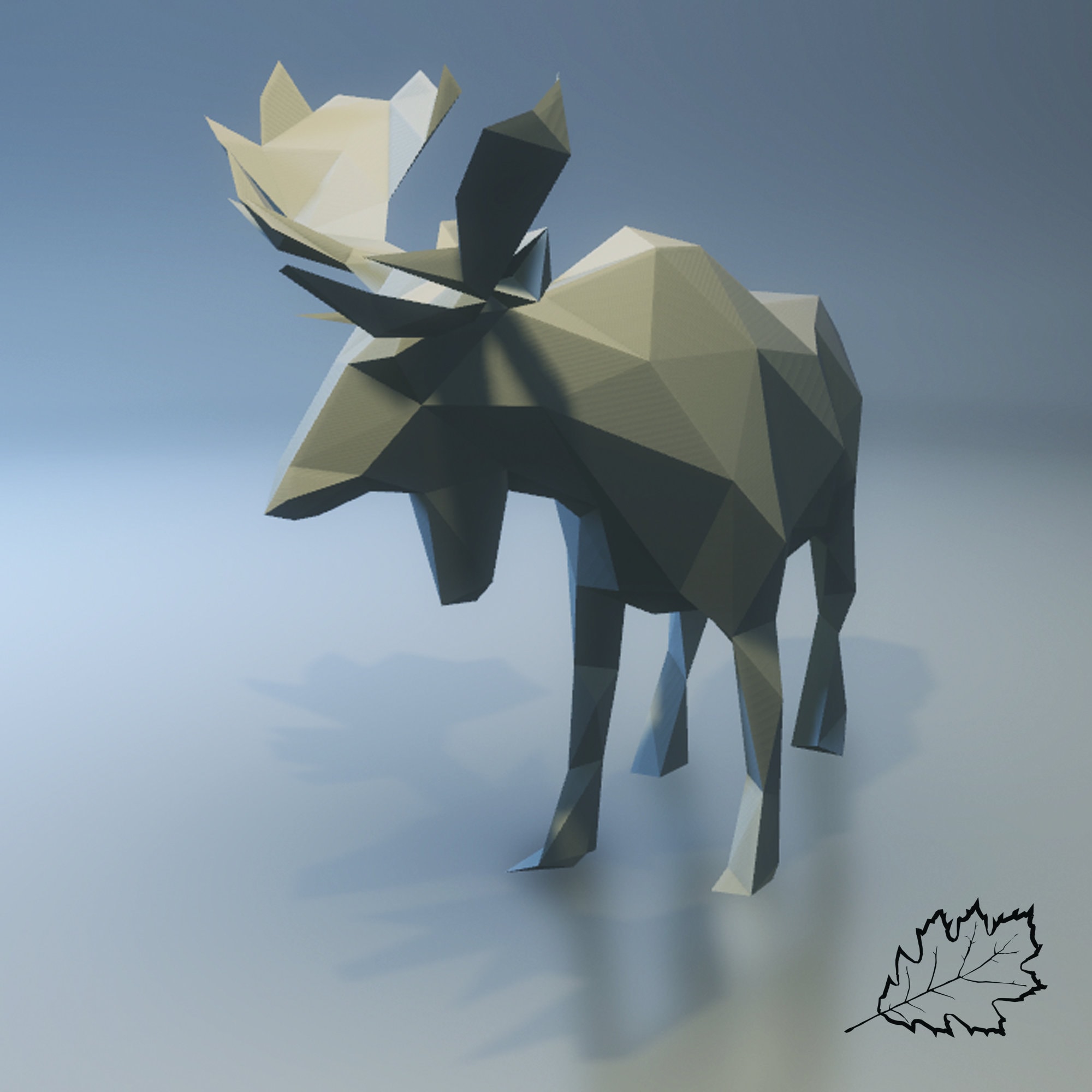 Pre Cut Papercraft Moose. Low Poly Sculpture. DIY Paper 3D - Etsy