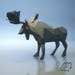 Pdf Papercraft Moose. Low Poly Sculpture. DIY Paper 3D Sculpture, 3D ...