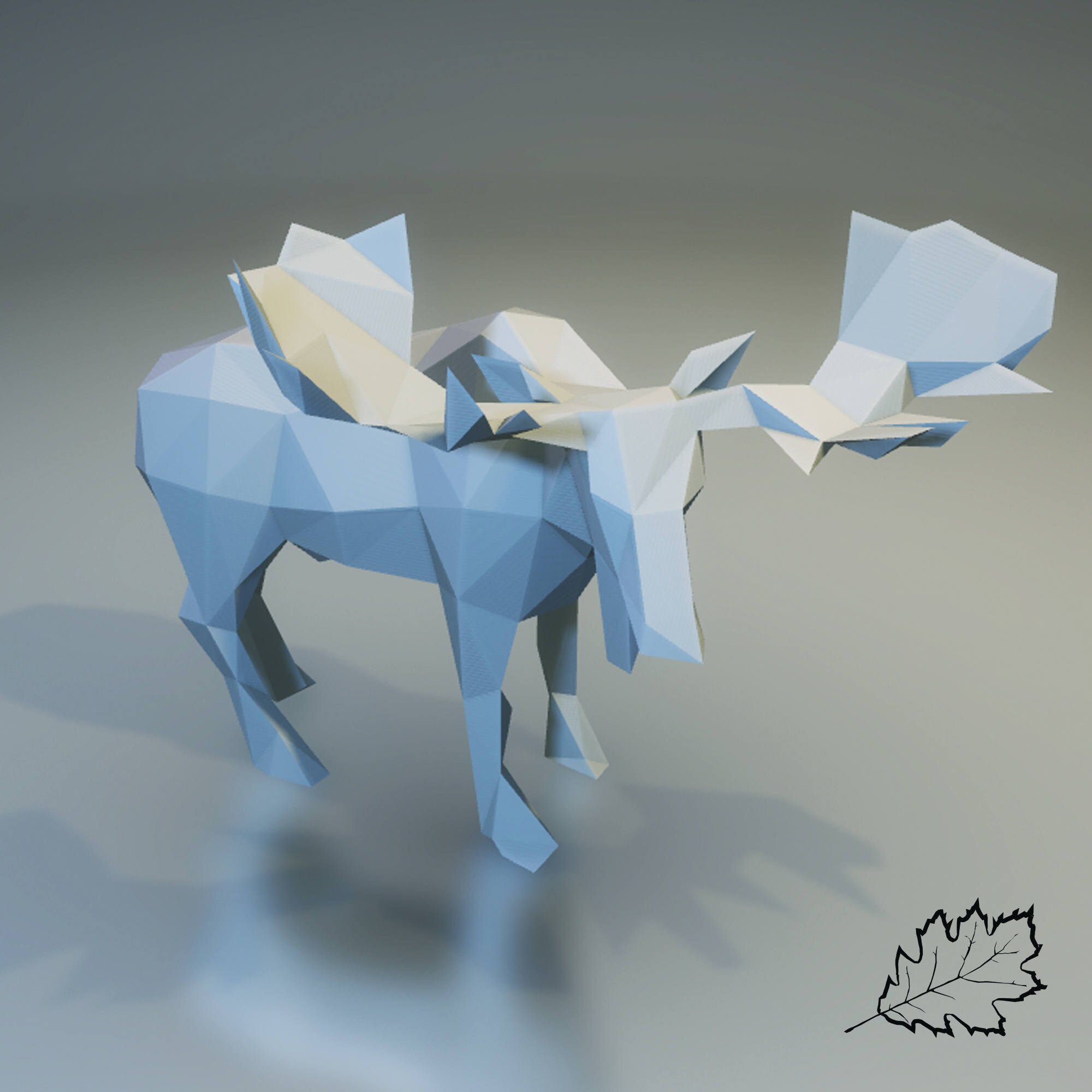 Pdf Papercraft Moose. Low Poly Sculpture. DIY Paper 3D | Etsy Canada