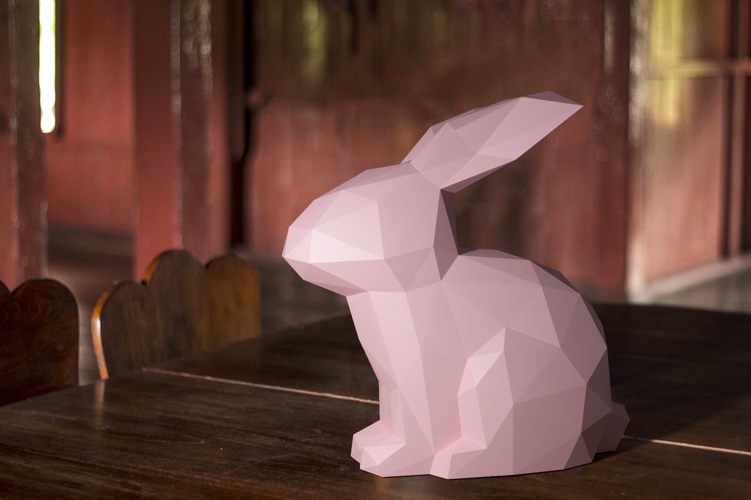 RABBIT Papercraft PDF Template Paper Sculpture, Origami Kit, Paper ...