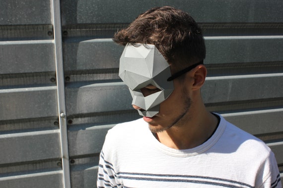 Half Skull Mask Template