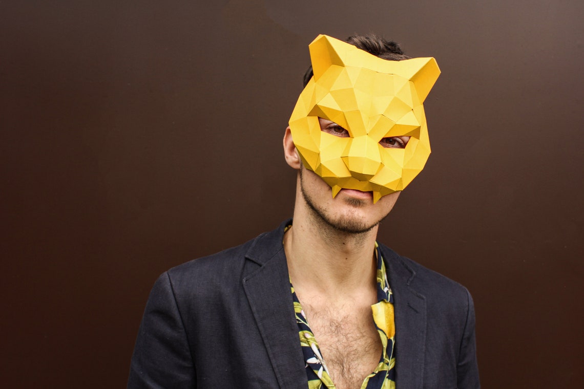 Tiger VIP MASK Papercraft Printable DIY Half Face Mask for - Etsy