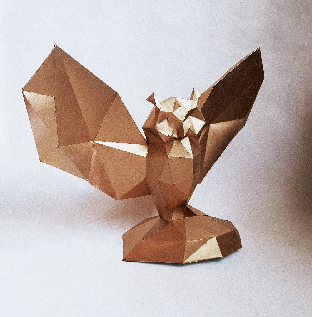 OWL 3d DIY PDF Papercraft Animal Head/paper Origami Low | Etsy