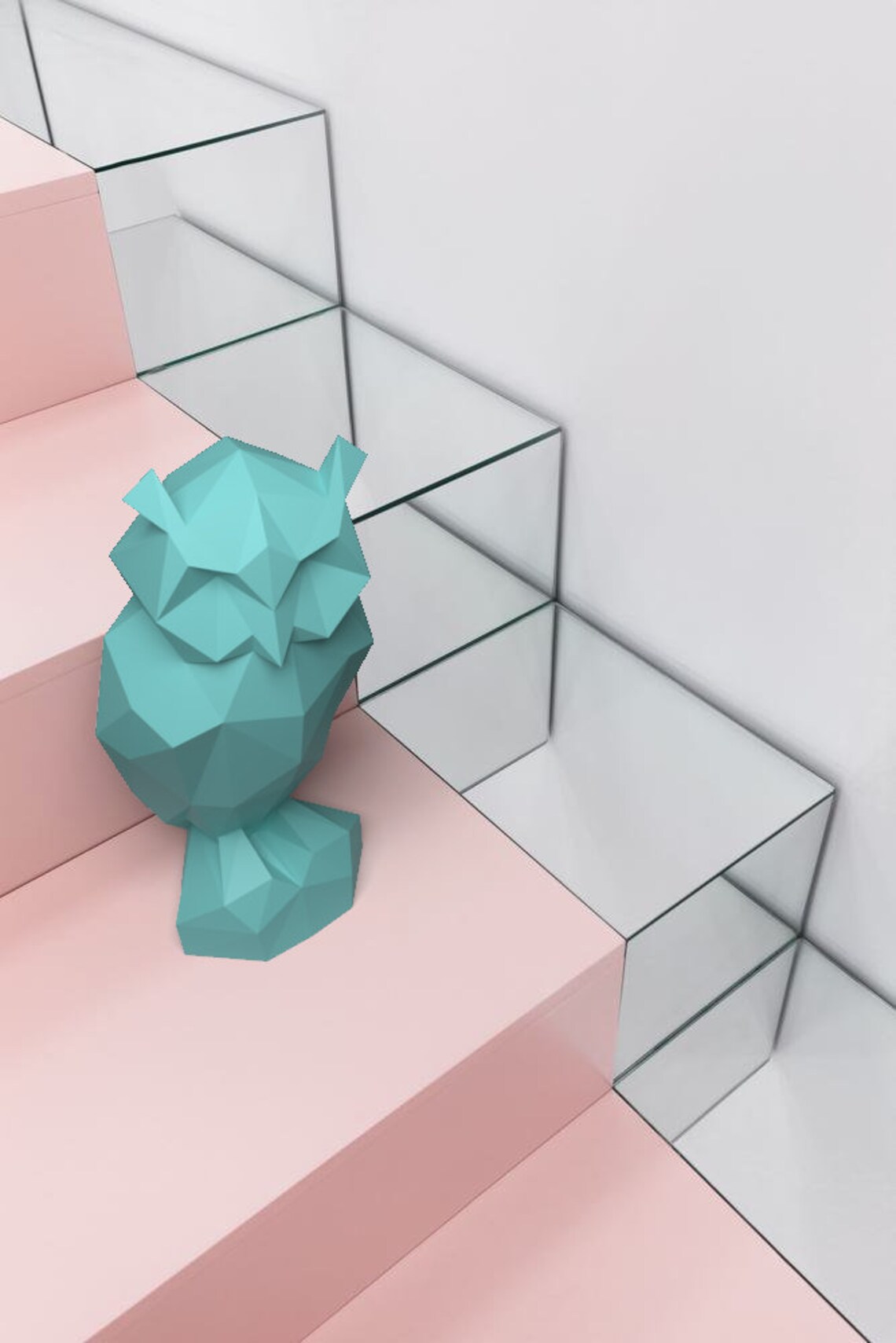 Pre Cut Owl Papercraft Paper Owl Animal Trophy Loft Decor | Etsy