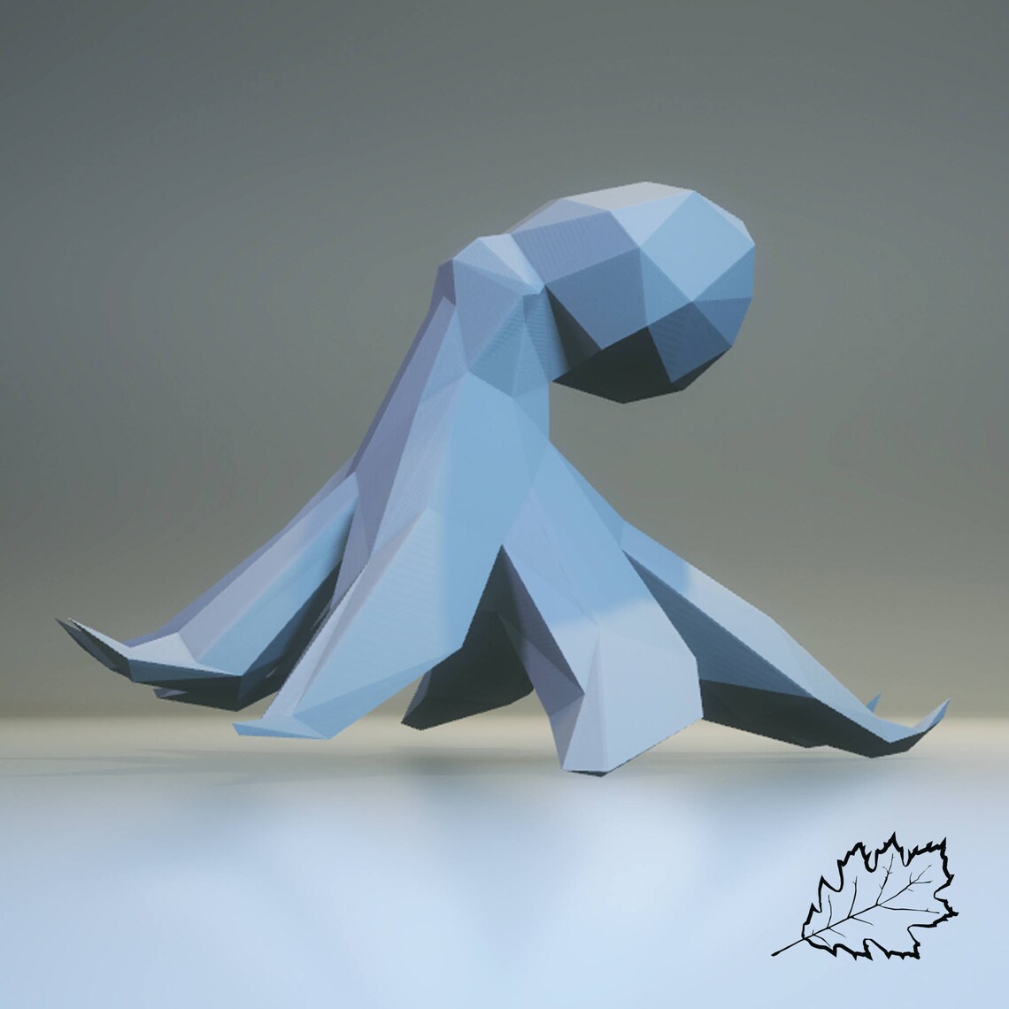 Majestic Papercraft Octopus. Low Poly Papercraft. 3D Origami. - Etsy