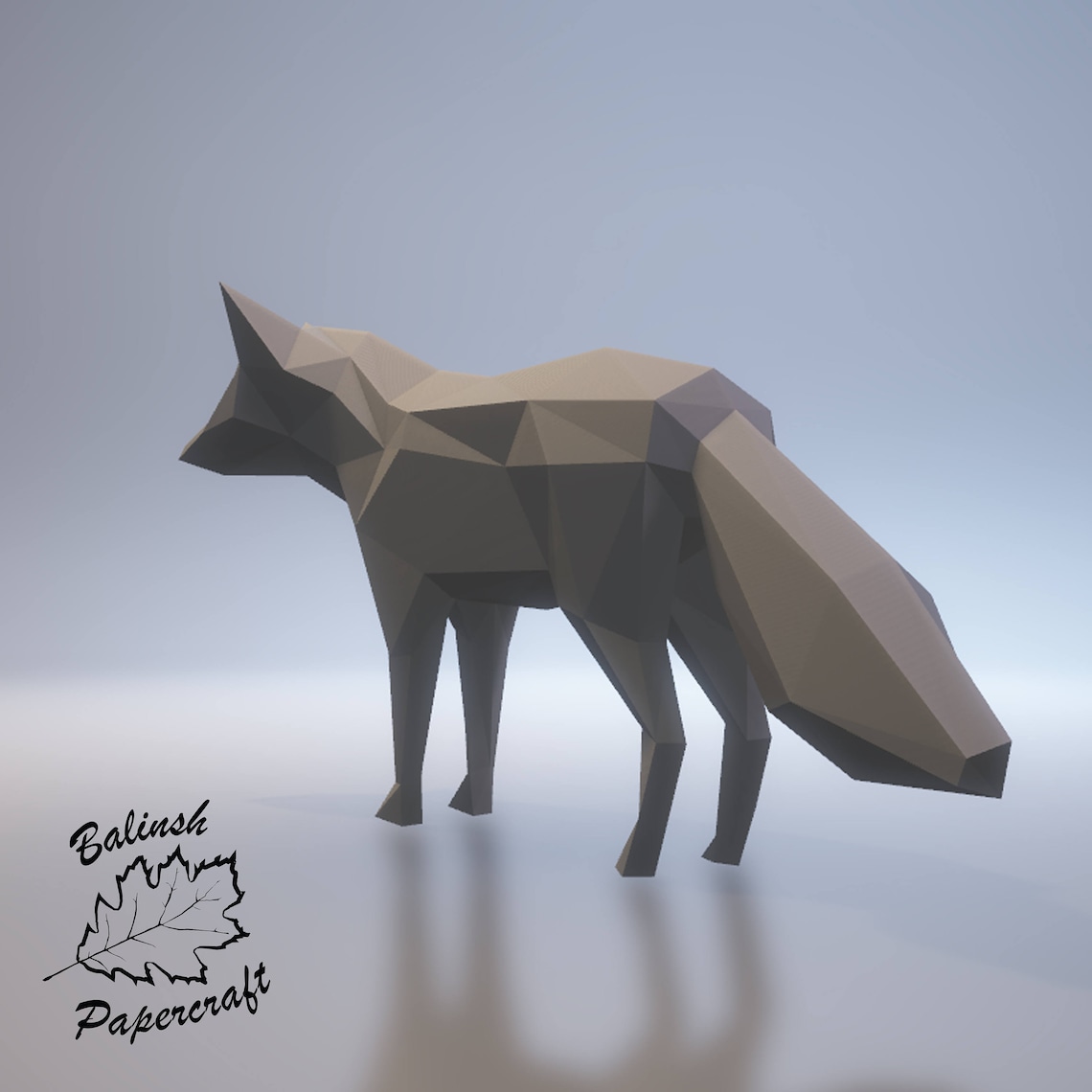 FOX DIY 3D Papercraft PDF Paper Sculpture Template Origami - Etsy