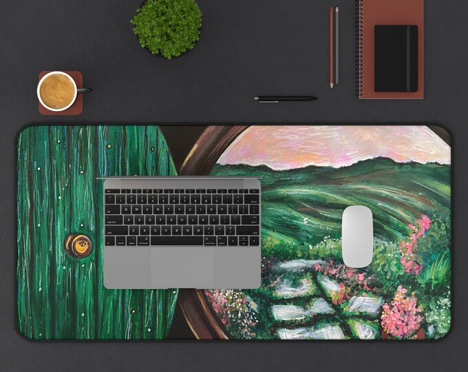 Hobbit Hole Desk Mat, Lord of the Rings Mousepad, the Shire Mouse Pad ...