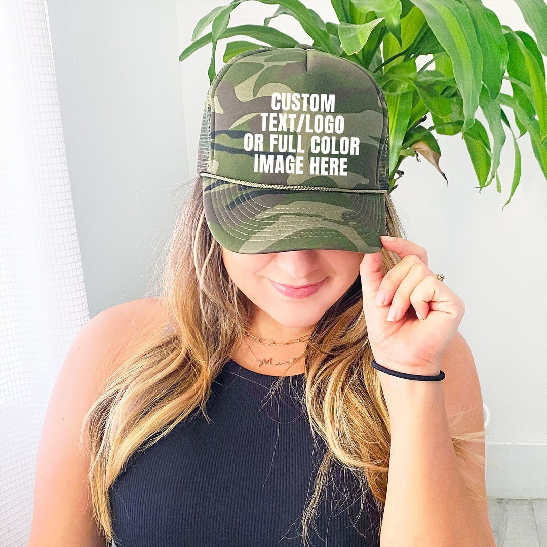 Custom Camo Hat, Camouflage Custom Personalized Hat, Camouflage Trucker ...