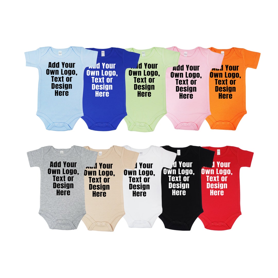 Custom Baby Bodysuit | Personalized Bodysuit | Custom Color Baby ...