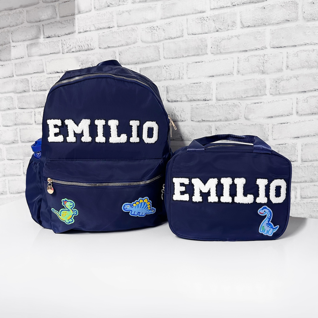 Personalized Kids Backpack: Custom Nylon Patch Bag, School Supplies - Etsy